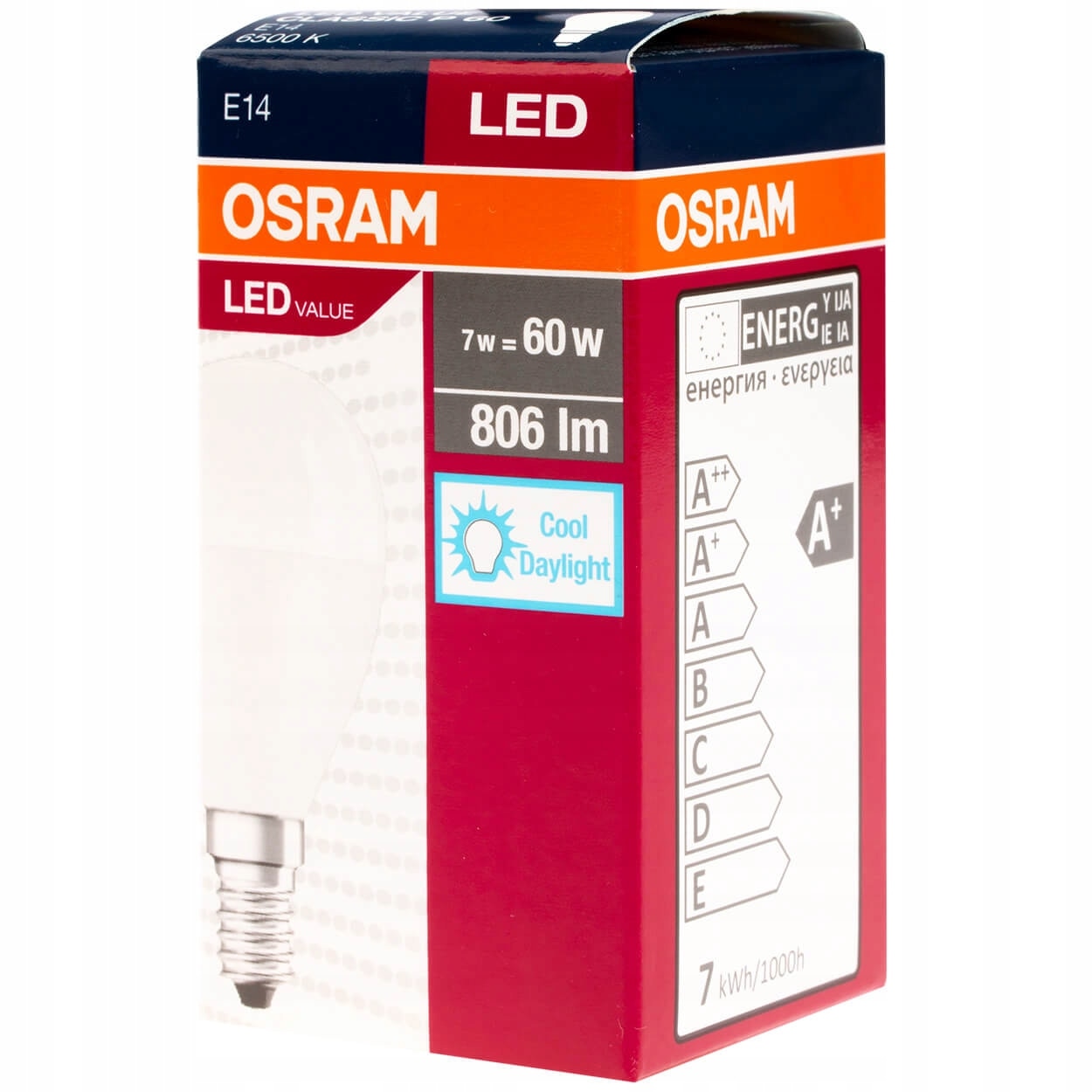 Bec LED, Osram, E14, 8W, 806lm, 6500K, Alb - eMAG.ro