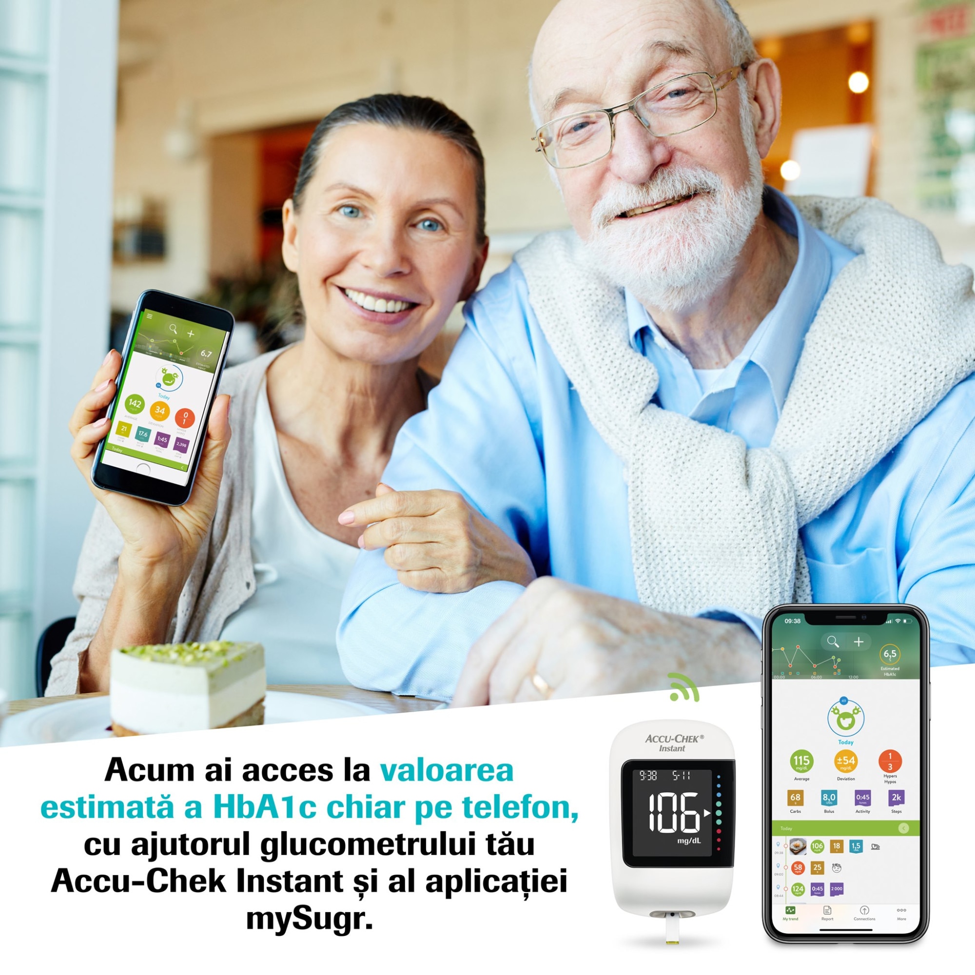 Глюкомер Accu Chek Instant Mg Dl плюс 60 теста Emag Bg