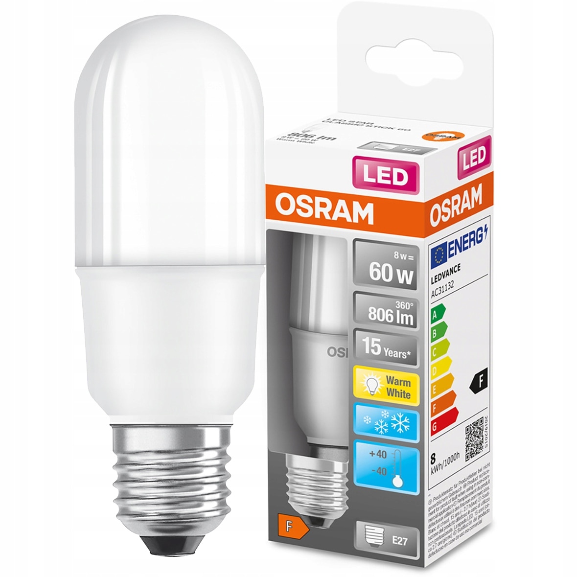 Bec LED, OSRAM, 8W, 2700K, E27, Alb - eMAG.ro