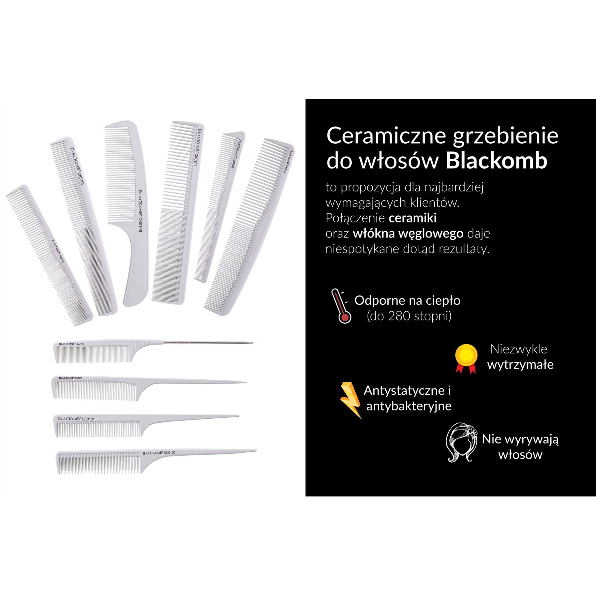 Pieptene, BlaCKomb, Ceramica, Gri - eMAG.ro