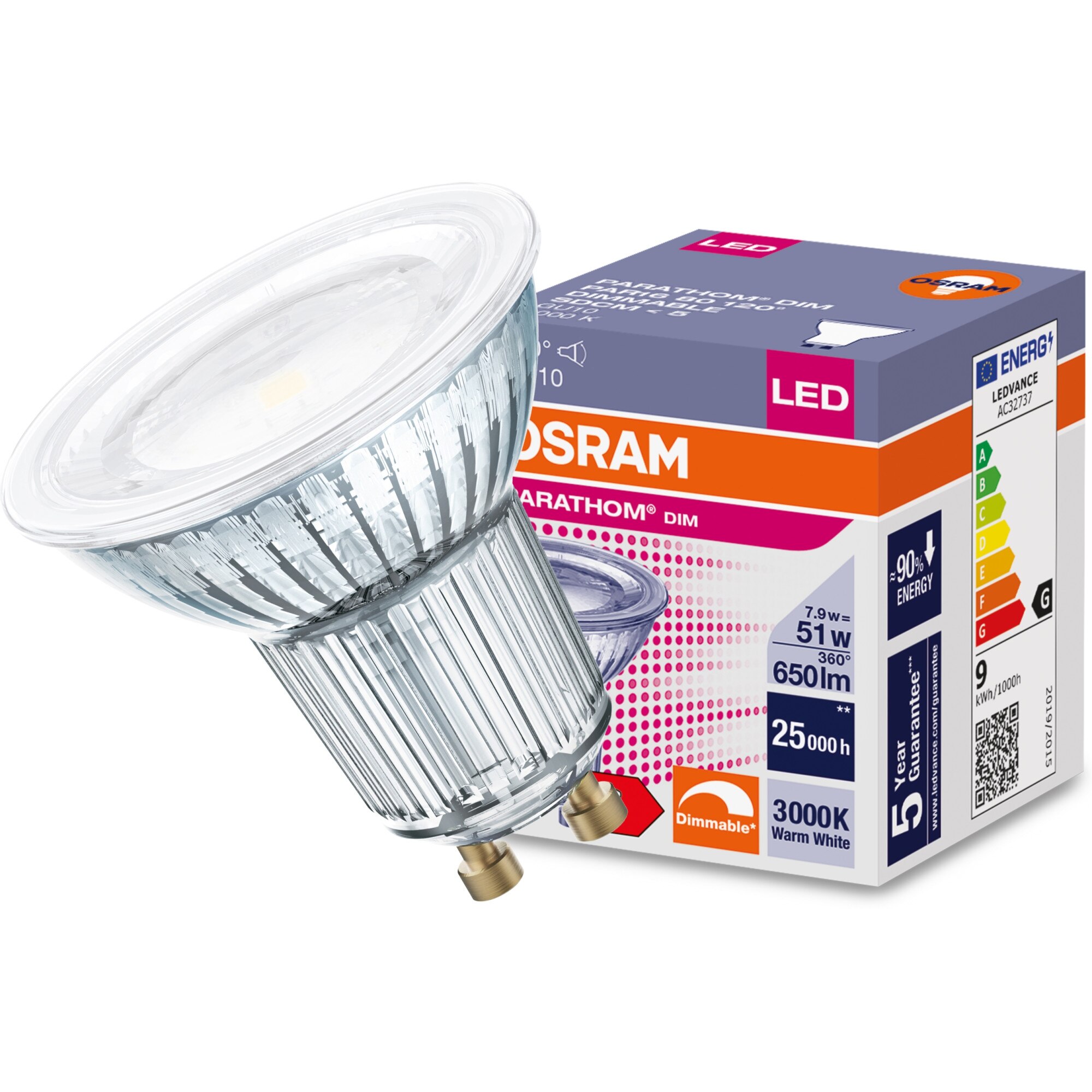Bec Led Osram Gu10 7 9w Alb Emag Ro