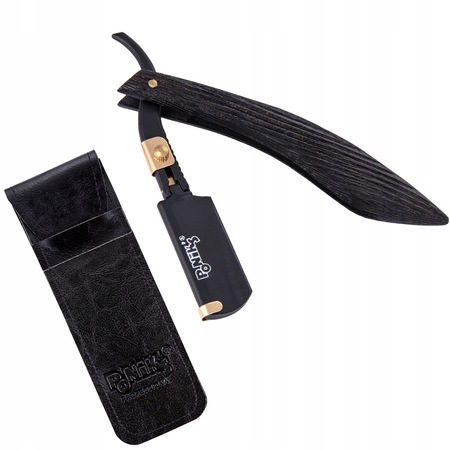 Set brici barbierit + husa, Ponik's, Otel, Negru - eMAG.ro