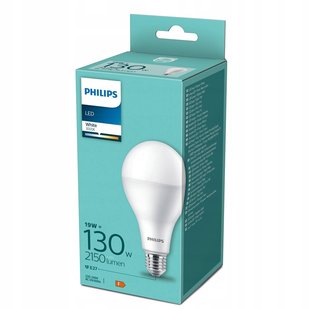 Bec LED, Philips, E27, A80, 19W = 130W, 2150lm, 3000K, Alb cald - eMAG.ro