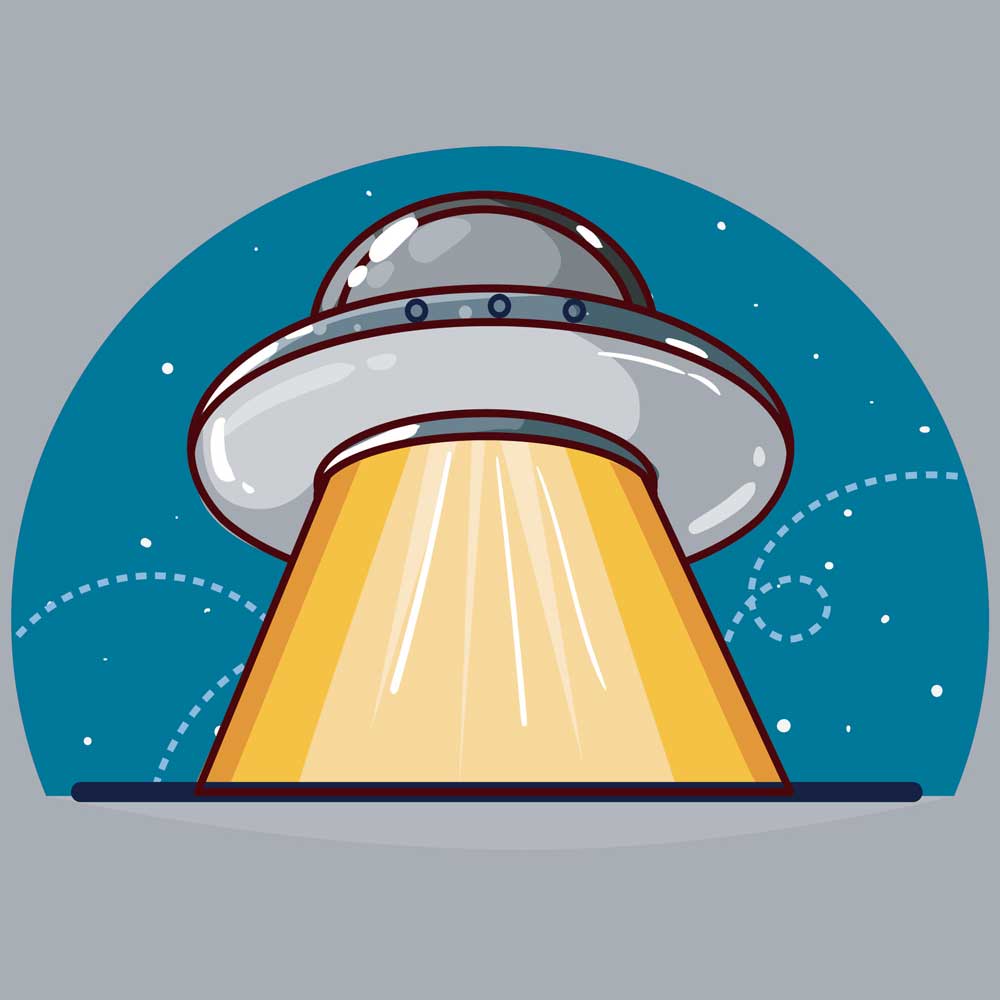 Autocolant de perete pentru adolescenti, Nava spatiala, Multicolor ...