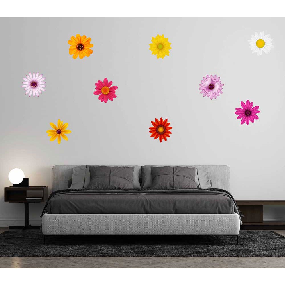 Set 9 Stickere Decorative, Model Flori, Multicolor - eMAG.ro