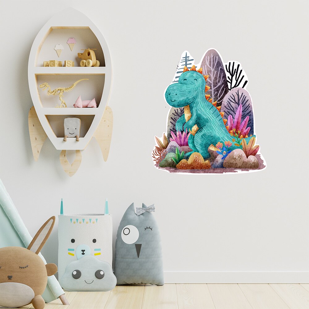 Autocolant de perete pentru copii, Cu dinozaur, Dimensiune mare ...