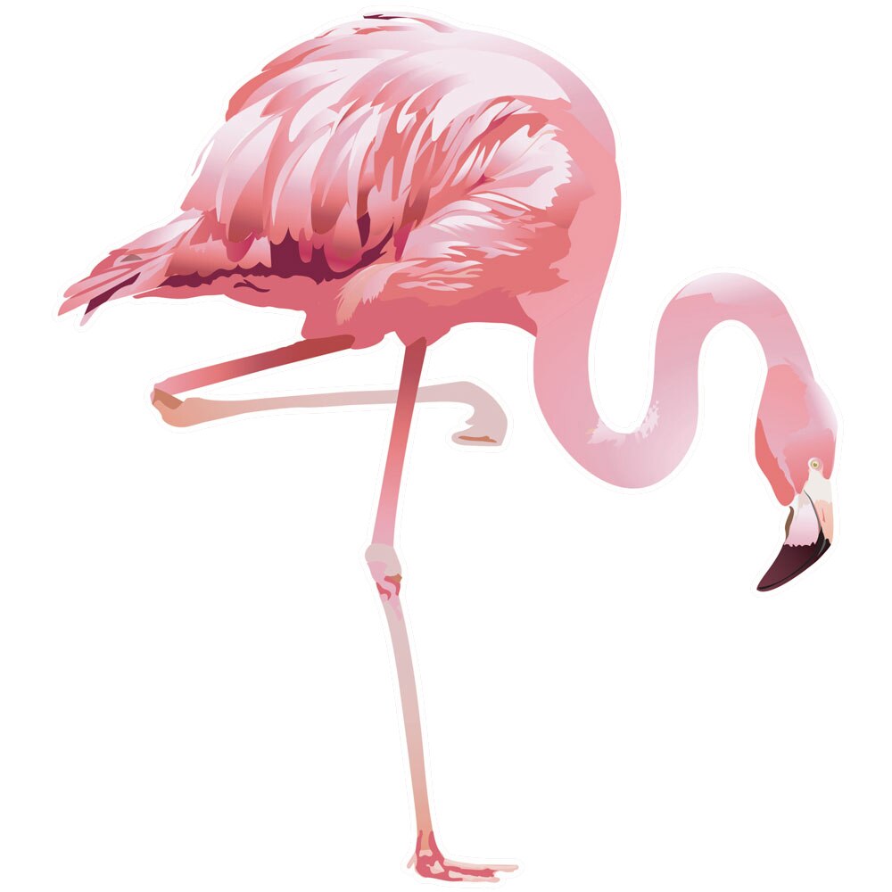 Autocolant de perete, Model Flamingo, Roz - eMAG.ro