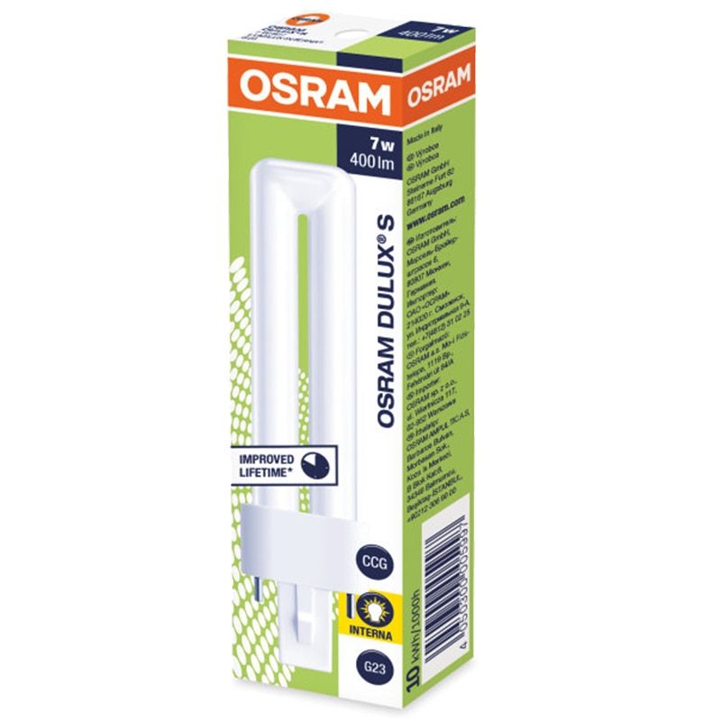 Lampa fluorescenta, Osram, G23, 7W, 2700K, Alb - eMAG.ro