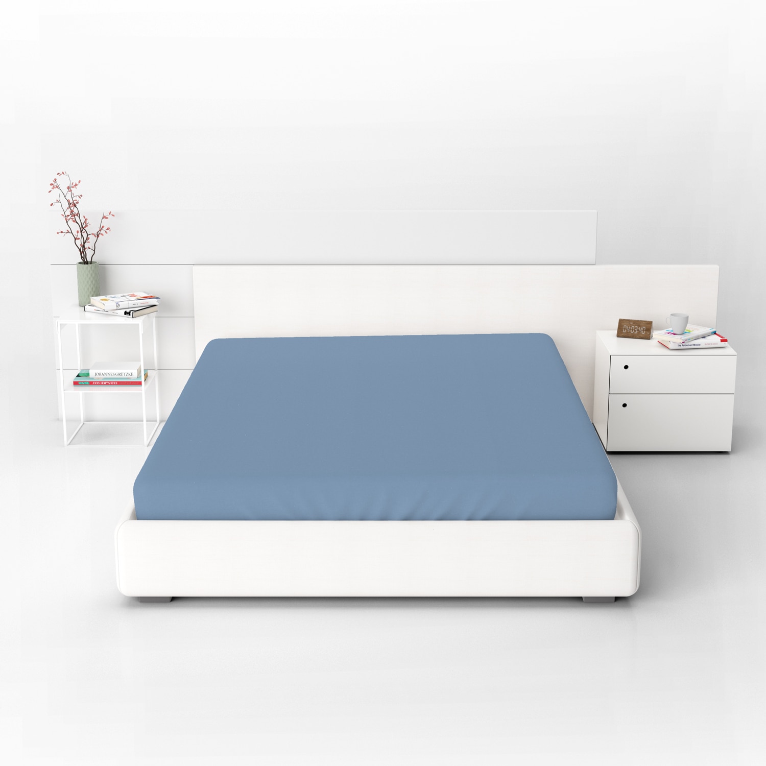 Cearsaf de pat cu elastic Home Still, bumbac organic, 160x200x30 cm ...