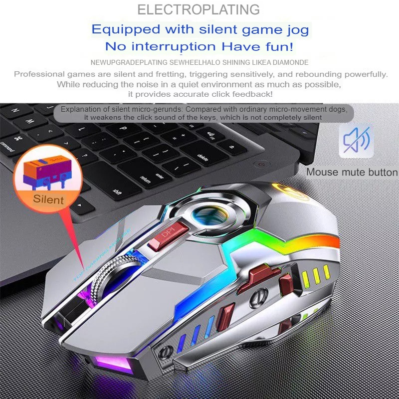 Mouse wireless, A5, gaming, RGB, 7 butoane - eMAG.ro