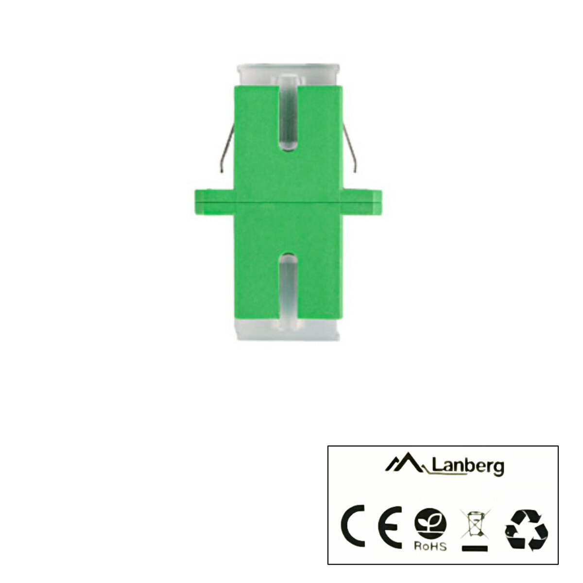 Set 25 adaptoare retea fibra optica cu conectori SC/APC, Lanberg 43362 ...