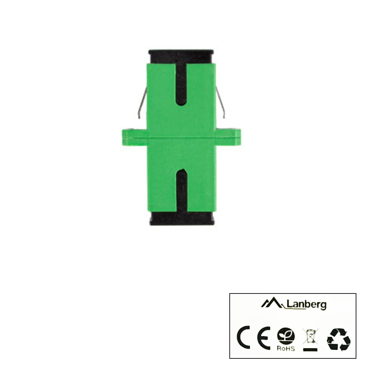 Set 25 adaptoare retea fibra optica cu conectori SC/APC, Lanberg 43363 ...