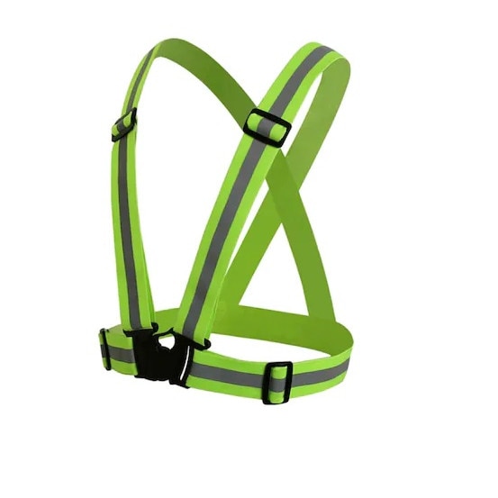 Ham reflectorizant reglabil, material elastic, verde, unisex, universal ...