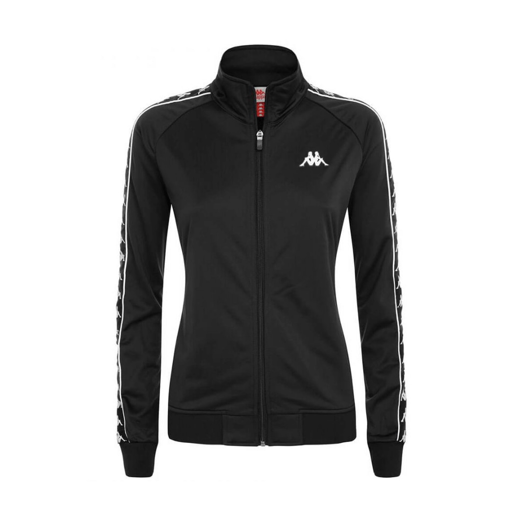 Bluza trening dama cu logo, Kappa, 222 Banda Wanniston Slim, Negru ...