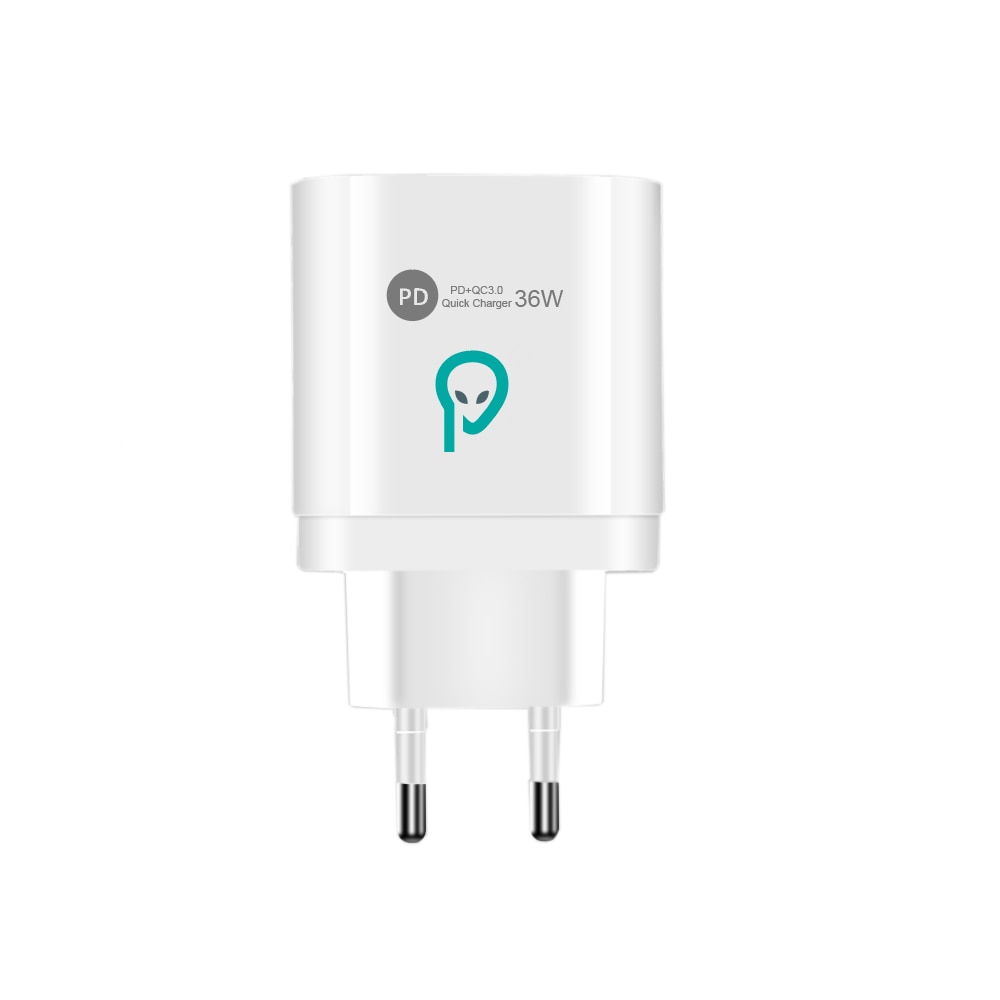 Alimentator retea Spacer Quick Charge 36W 1 x USB Type-C 20W si 1 x USB ...
