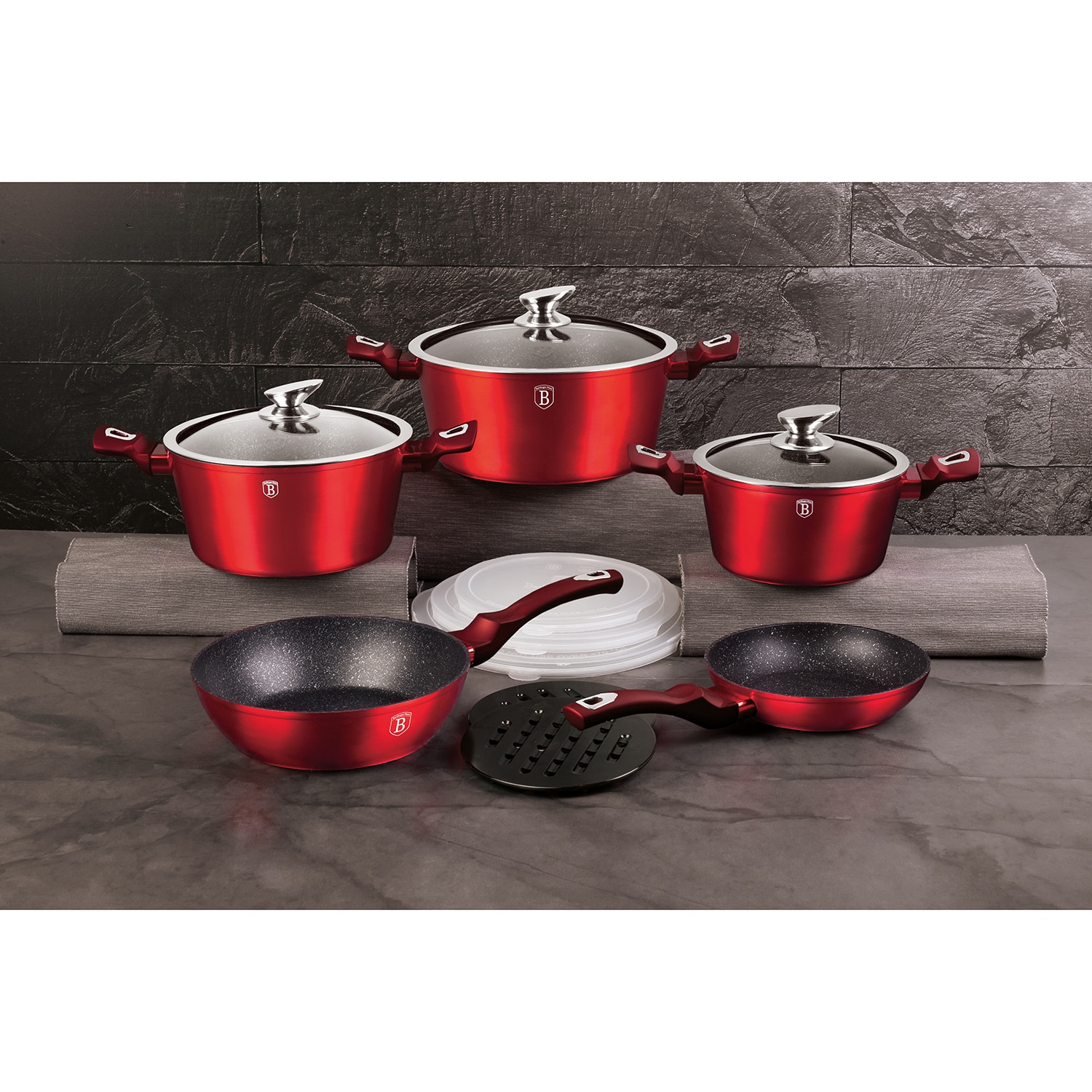 Set gatit 13 piese Berlinger Haus Burgundy Edition - eMAG.ro