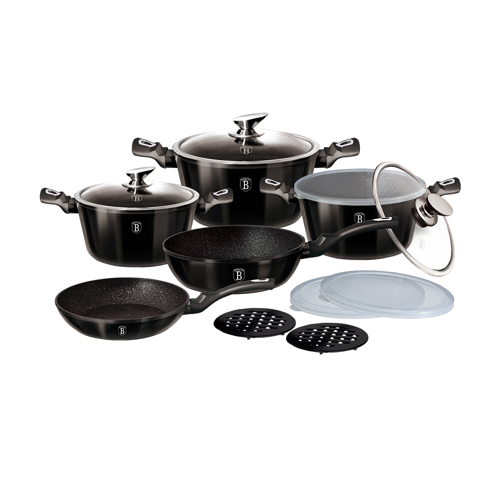 Set gatit 13 piese Berlinger Haus Shiny Black Edition - eMAG.ro