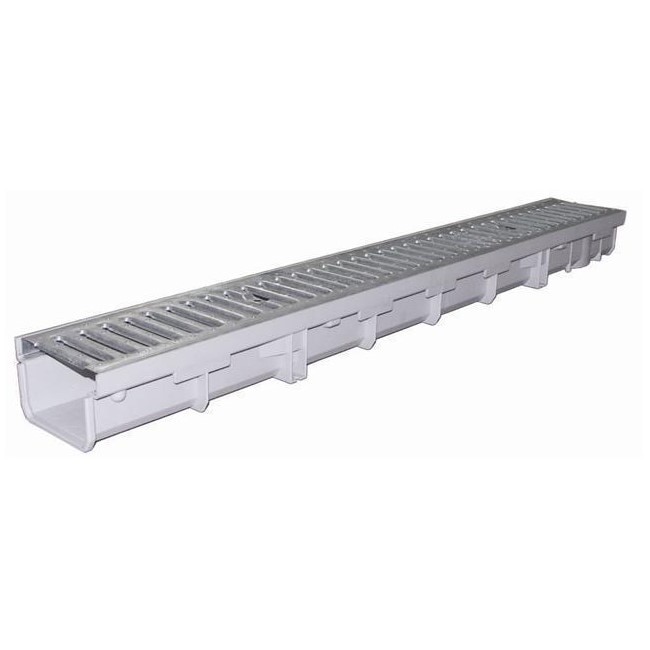 Canal pluvial, modular, pp, 130 x 70 x 1000 (l x h x L mm), cu grilaj ...