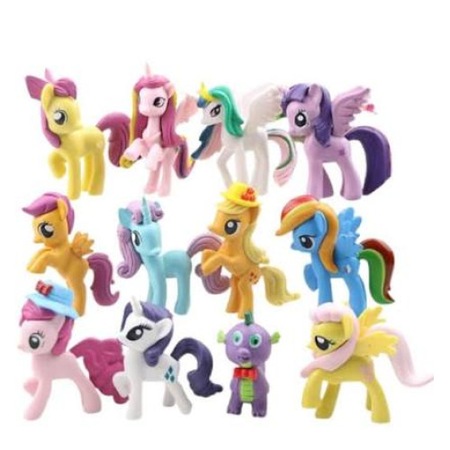 Set figurine ponei 12 bucati multicolore 7 cm - eMAG.ro