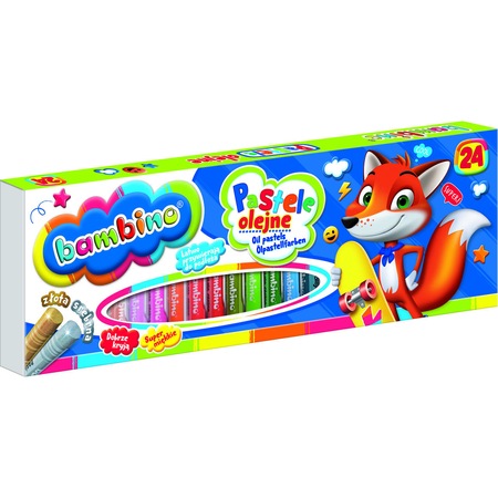 Creioane cerate colorate, BAMBINO, 24 culori - eMAG.ro