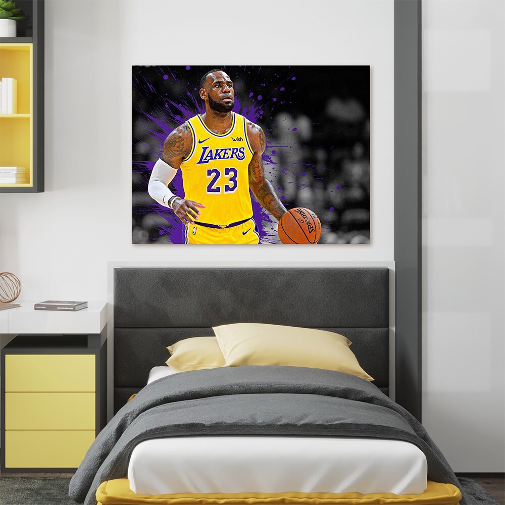 Poster cu LeBron James, Panza, 55x40cm, Multicolor - eMAG.ro