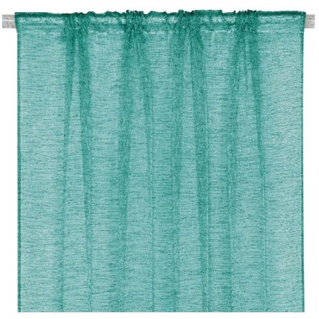 Set 2 perdele, turcoaz, semitransparente, 2 x 140 x 260 cm - eMAG.ro