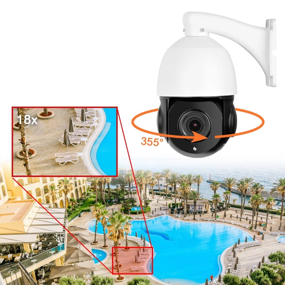 Camera de supraveghere rotativa exterioara profesionala, Onshop, Zoom ...