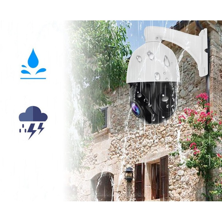 Camera de supraveghere rotativa exterioara profesionala, Onshop, Zoom ...