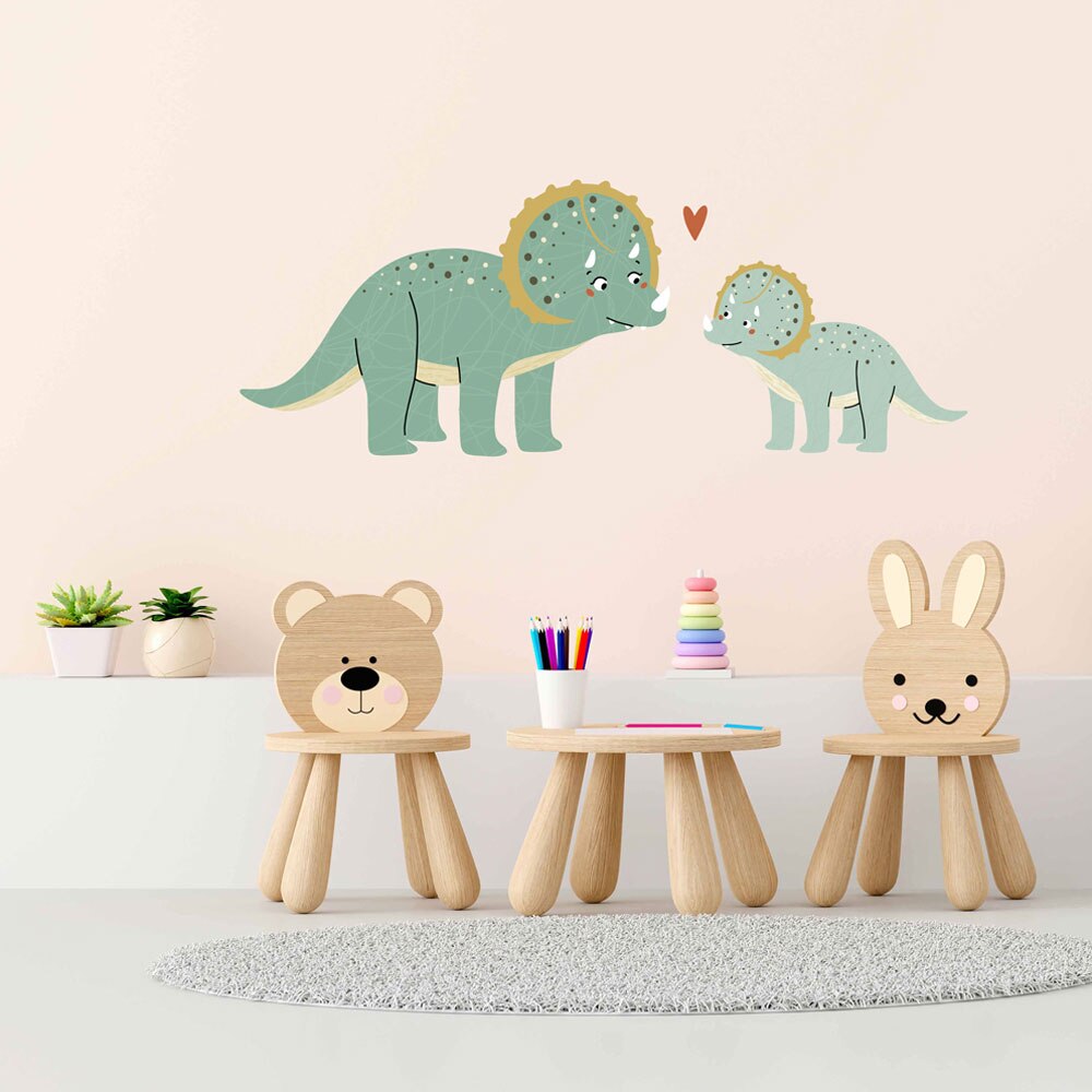 Autocolant de perete pentru copii, Cu dinozauri, Multicolor - eMAG.ro