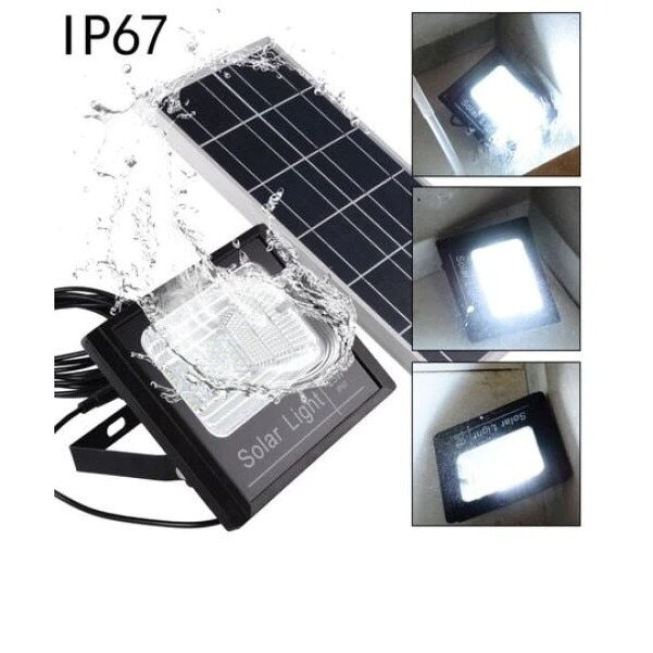 Proiector Led Solar cu telecomanda 60w, 195 x 147 x 45mm, 6000-6500k ...