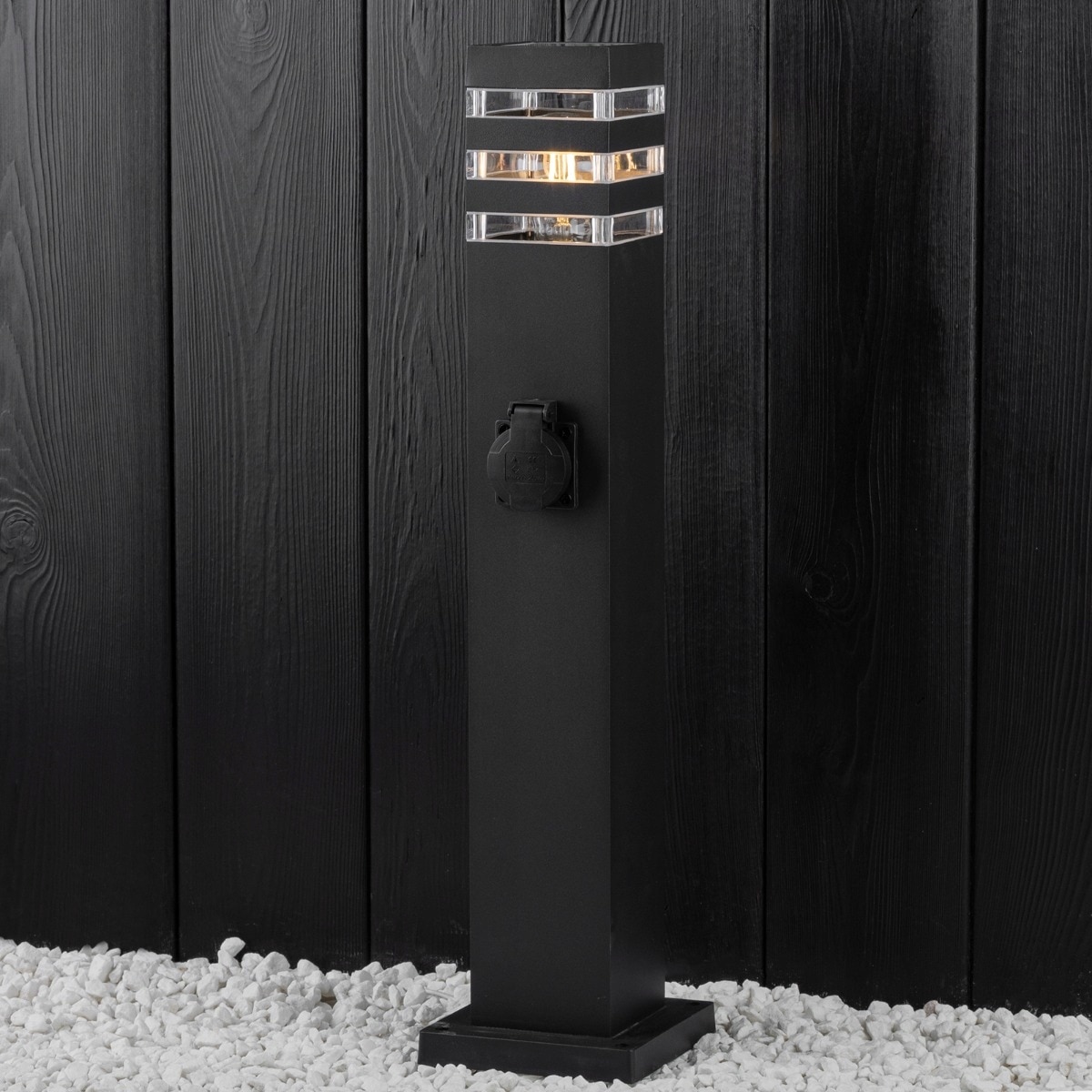 Stalp pentru iluminat, Aluminiu/PVC, 12W, 60 cm, Negru - eMAG.ro