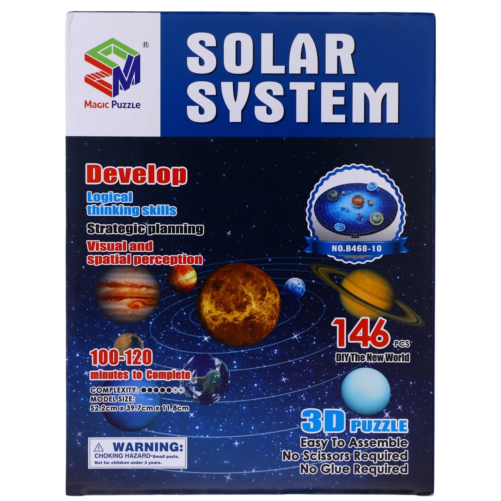 Puzzle 3D - Sistem Solar, 146 piese - eMAG.ro