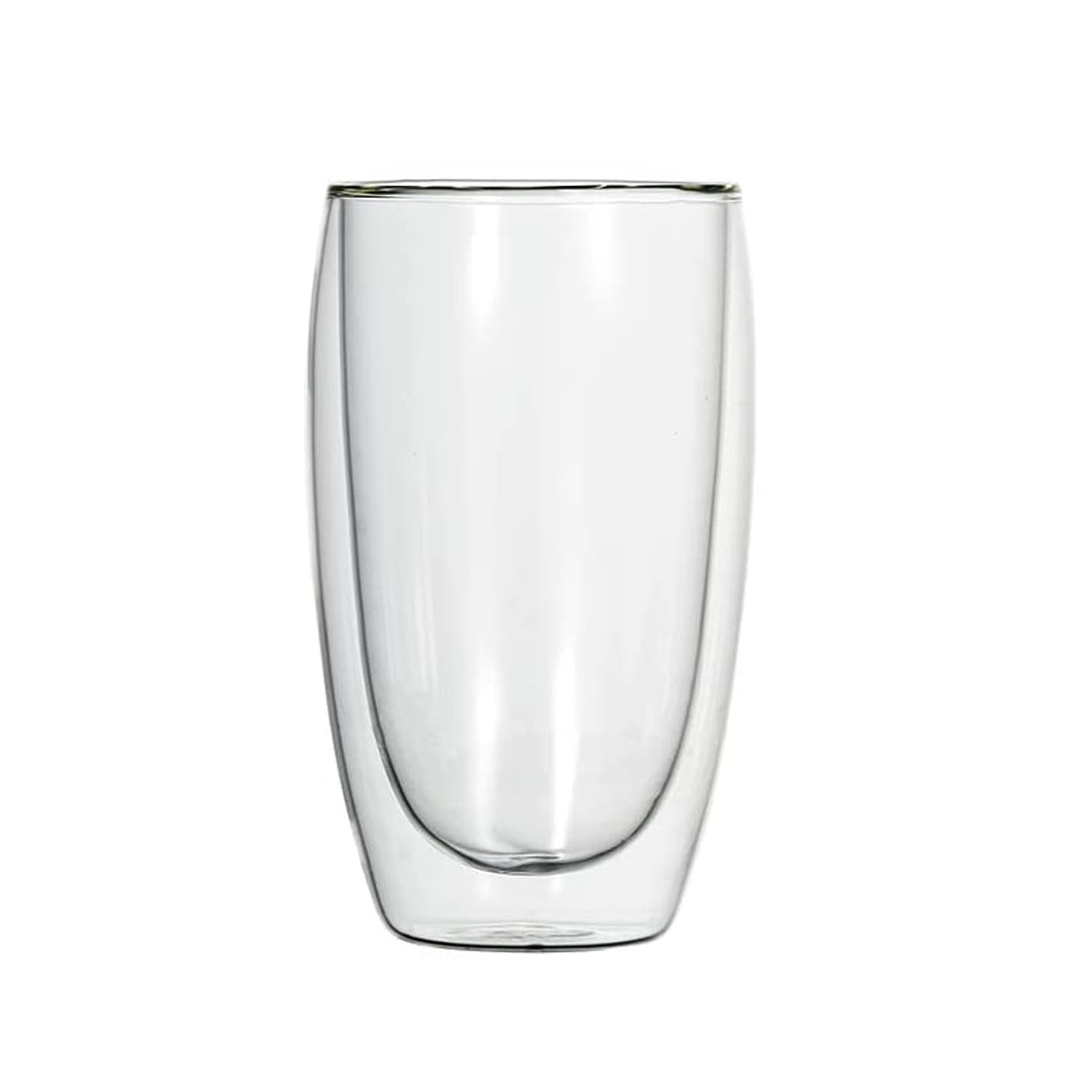 Pahar din sticla cu pereti dubli, termorezistent, avand design modern ...