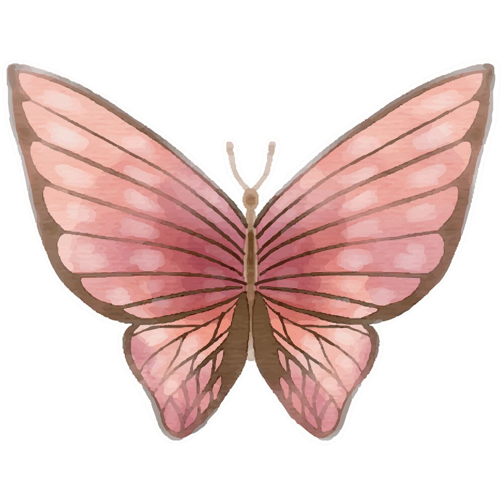 Autocolant de perete, Cu fluture, Roz - eMAG.ro