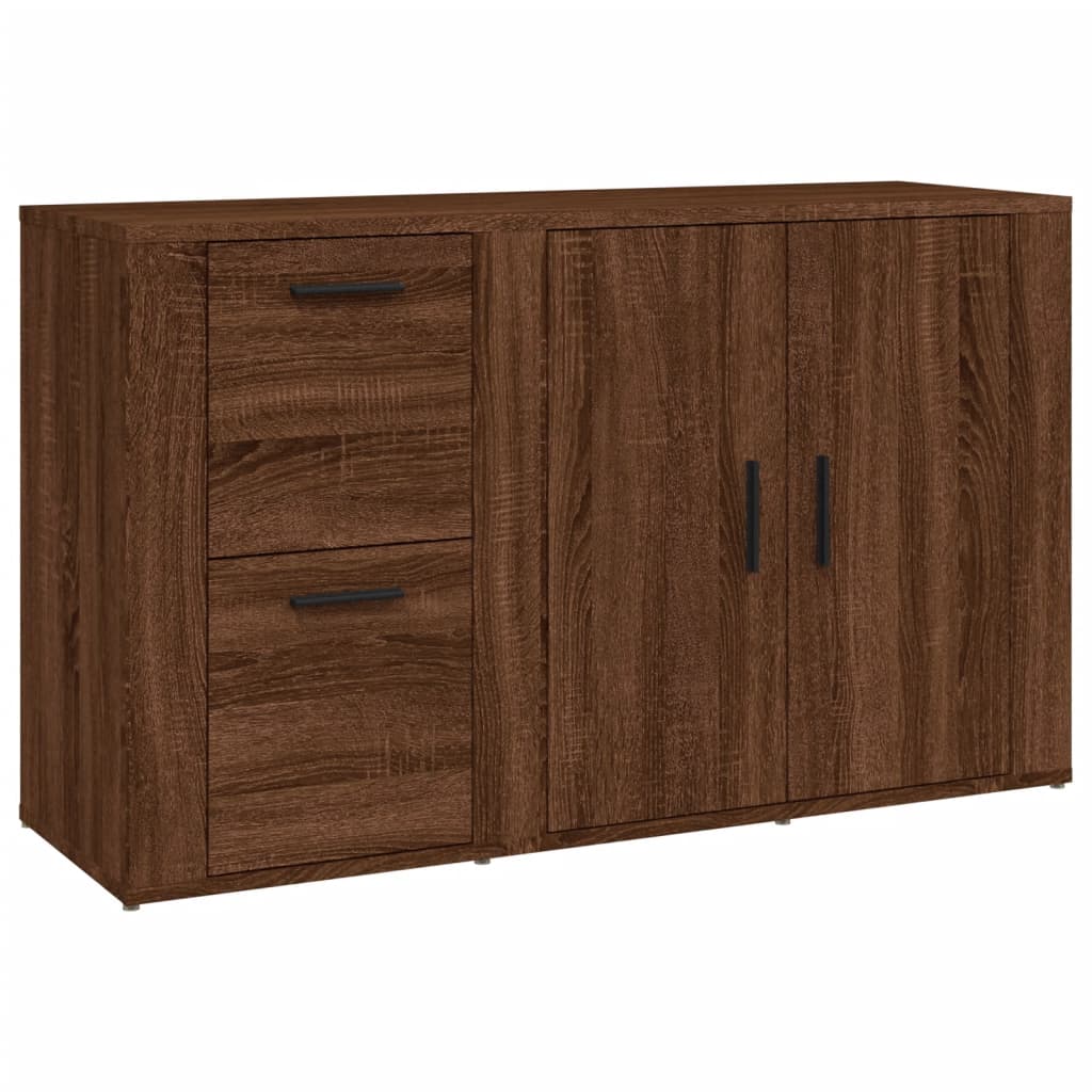 Servanta, pentru living/bucatarie, stejar maro, 100x33x59,5 cm, lemn ...