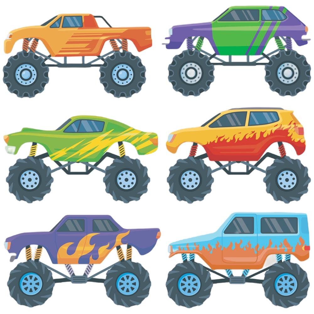 Autocolante de perete pentru copii, Cu masini, Multicolor - eMAG.ro