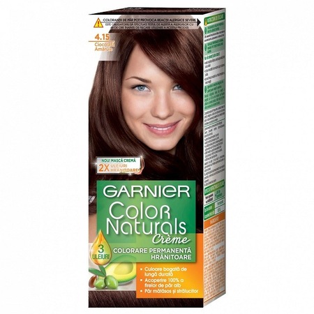 Set Vopsea de Par Permanenta cu Amoniac Garnier Color Naturals 4.15 ...