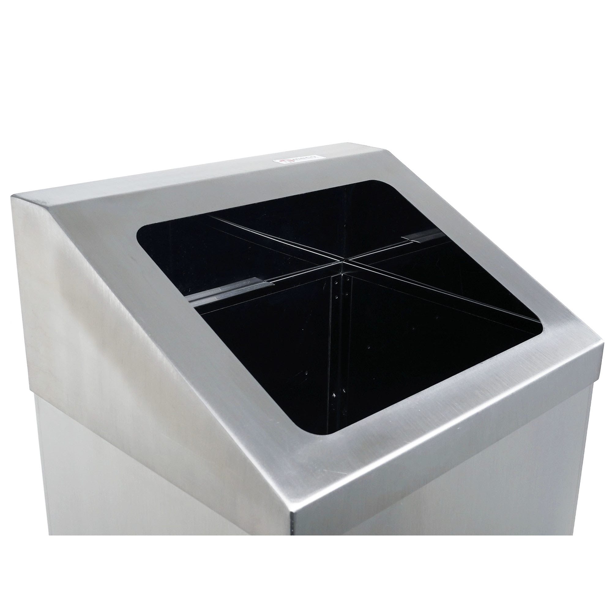 Cos gunoi inox dreptunghiular 36 litri Meco 1513 H-64cm - eMAG.ro