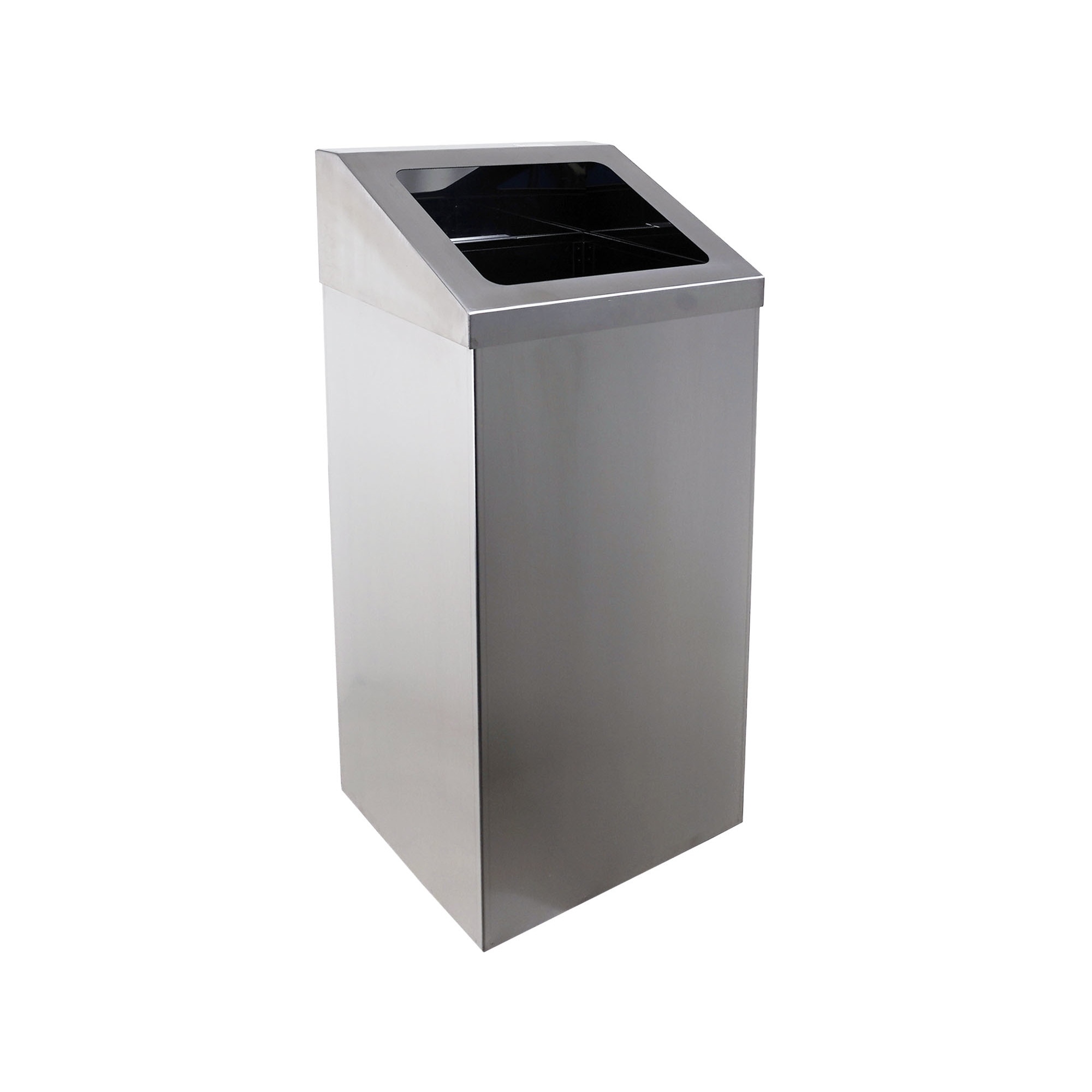 Cos gunoi inox dreptunghiular 36 litri Meco 1513 H-64cm - eMAG.ro