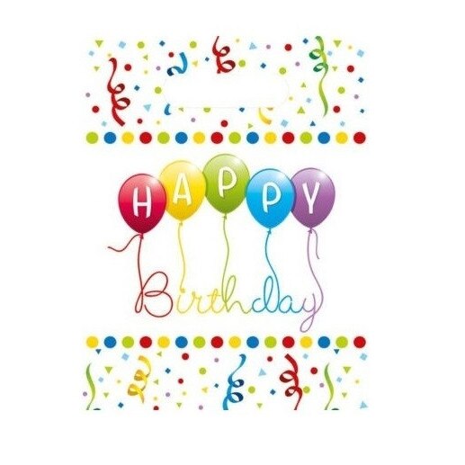 Happy Birthday Streamers ajándéktasak 6 db-os - eMAG.hu