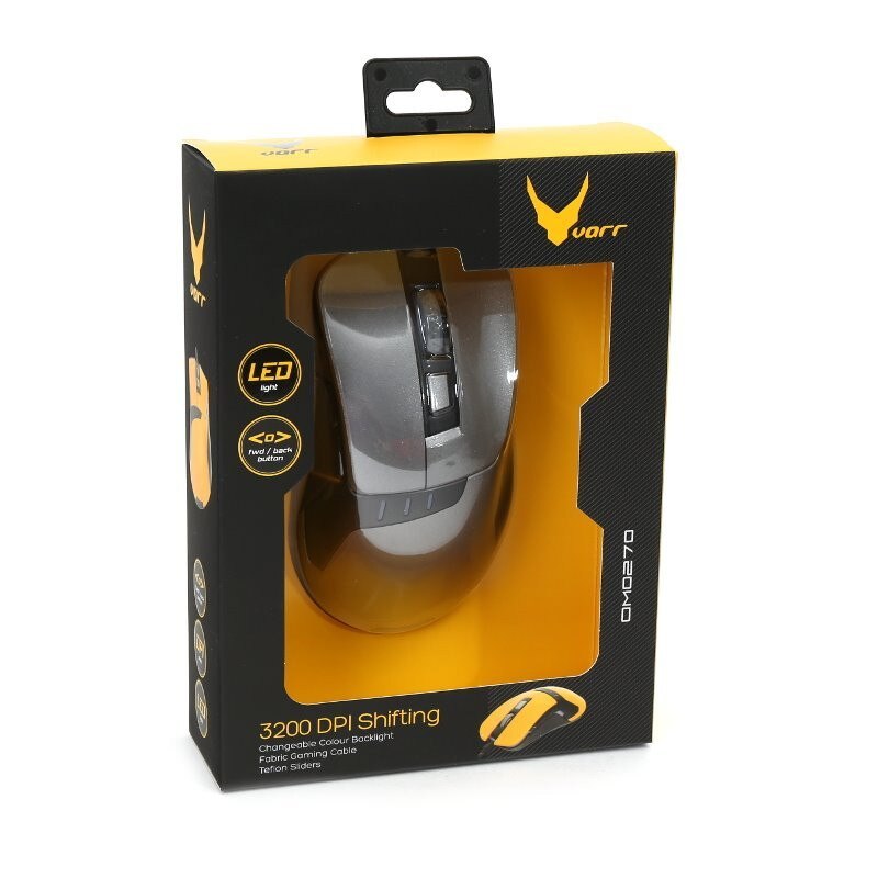 Mouse Gaming OMEGA Varr OM0270, 6Butoane, 3200 DPI, Gri - eMAG.ro