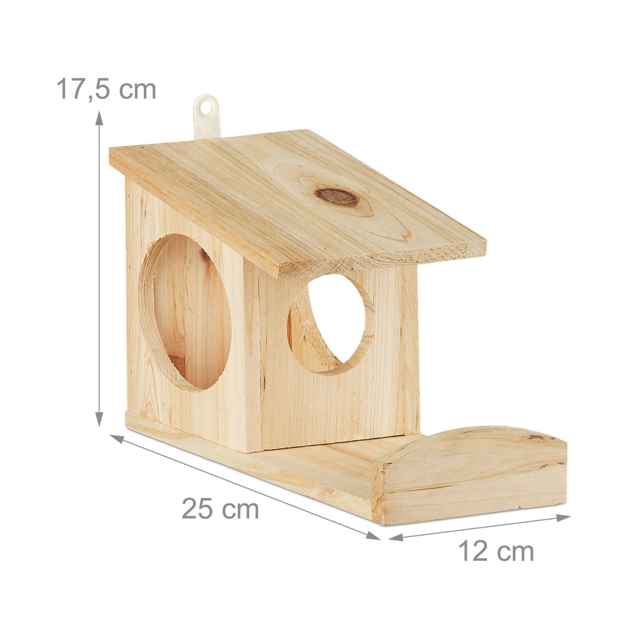 Casuta pentru veverite, din lemn, 17,5 x 12 x 25 cm - eMAG.ro