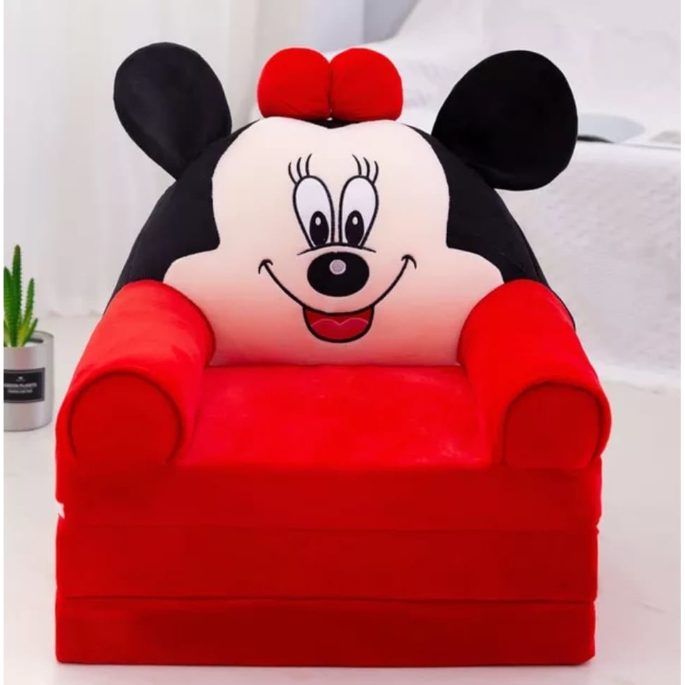 Fotoliu de plus extensibil, Minnie, rosu, 3 segmente, 180 cm, 6 an+ ...