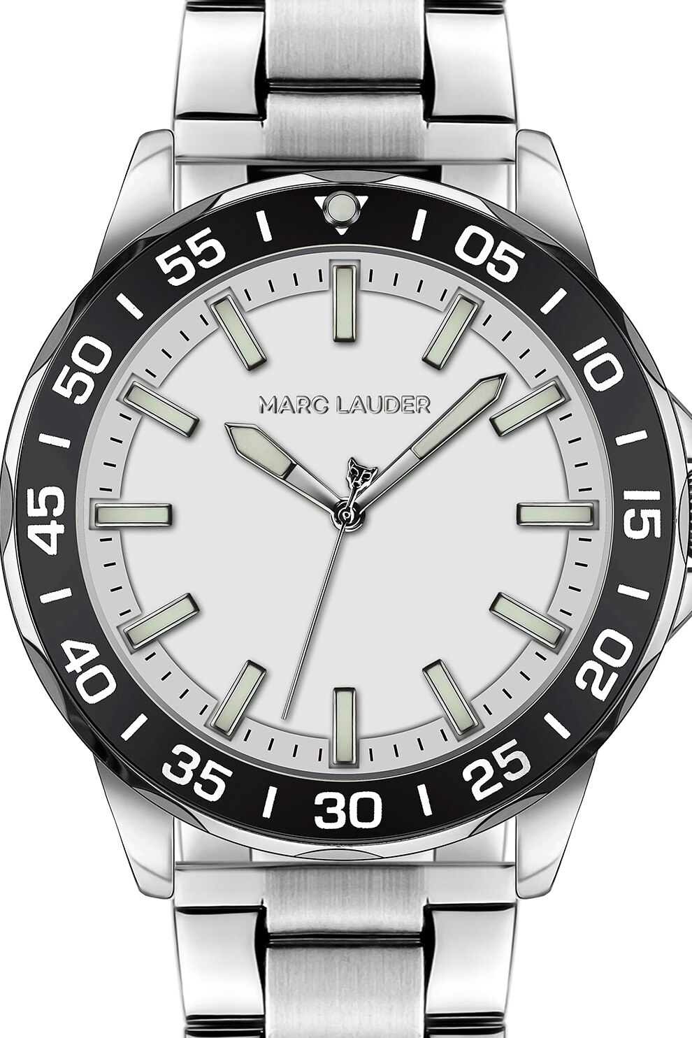 Marc Lauder, Ceas quartz cu logo pe cadran, Argintiu, Negru - eMAG.ro