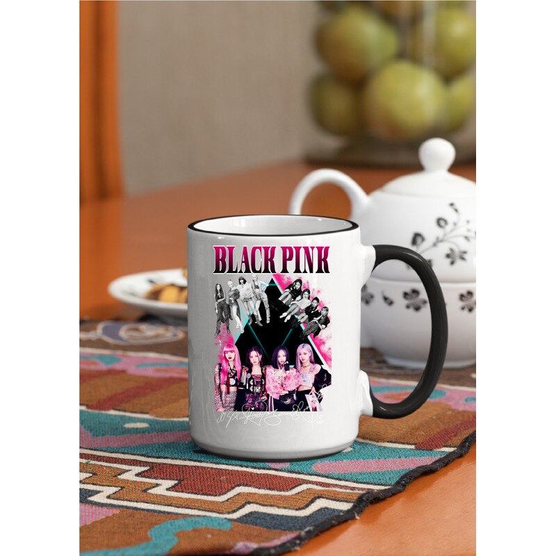 Cana personalizata cu imprimeu Black Pink In Your Area, Ceramica, 330 ...