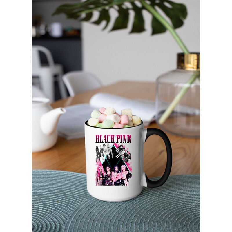 Cana personalizata cu imprimeu Black Pink In Your Area, Ceramica, 330 ...