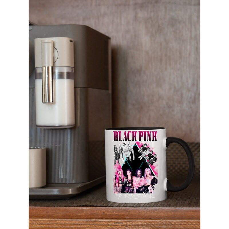 Cana personalizata cu imprimeu Black Pink In Your Area, Ceramica, 330 ...