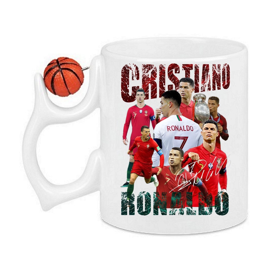 Cana personalizata cu imprimeu Cristiano Ronaldo, Ceramica, 330 ml ...
