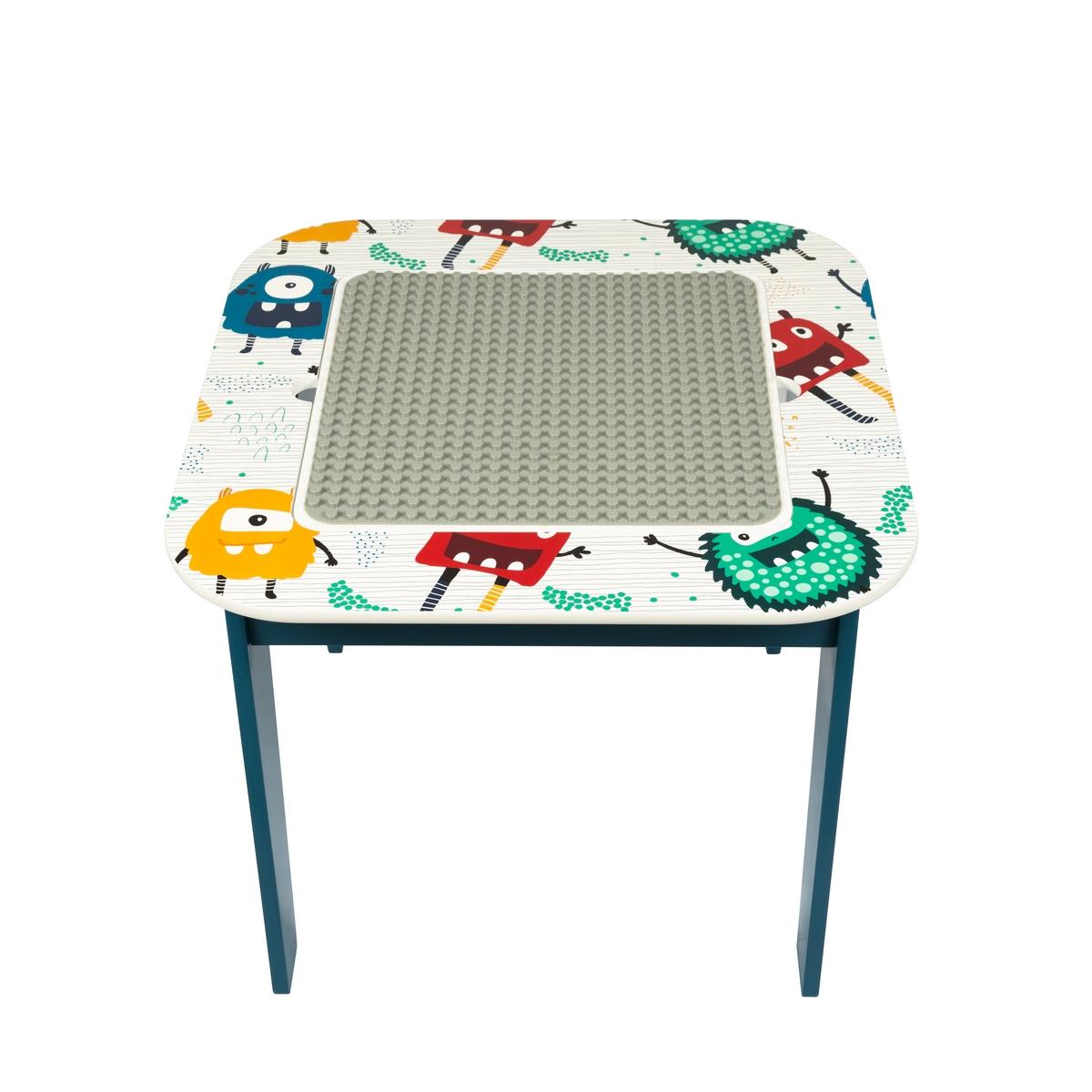 Set masuta si 2 scaune copii, GINGER HOME, Lemn, 60x60x49,5 cm ...