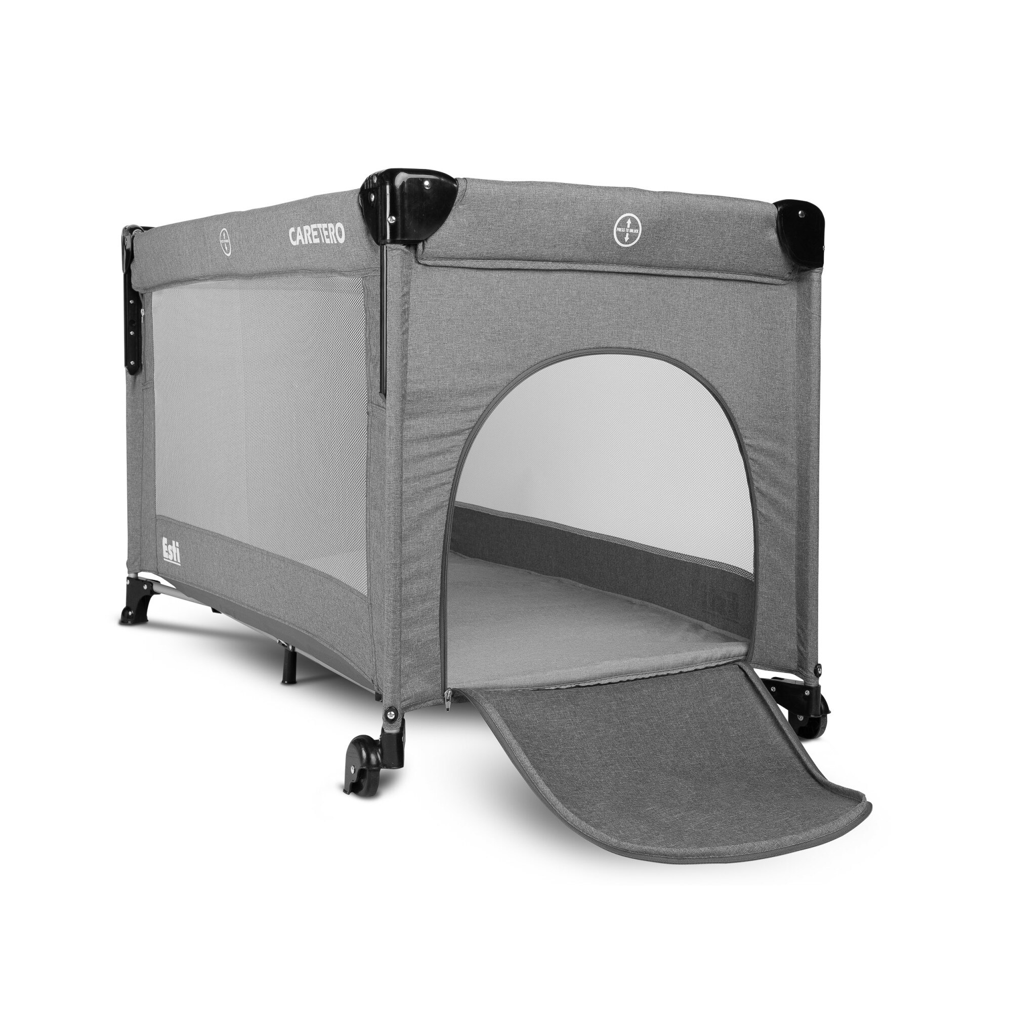 Patut pliabil turistic pentru copii cu etaj suplimentar si laterala ...